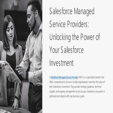 What does a Salesforce Managed Service Provider do? | PPT