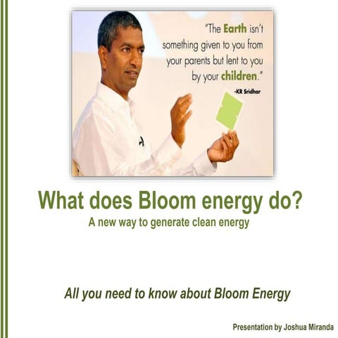 All you need to know about Bloom Energy | PPTX