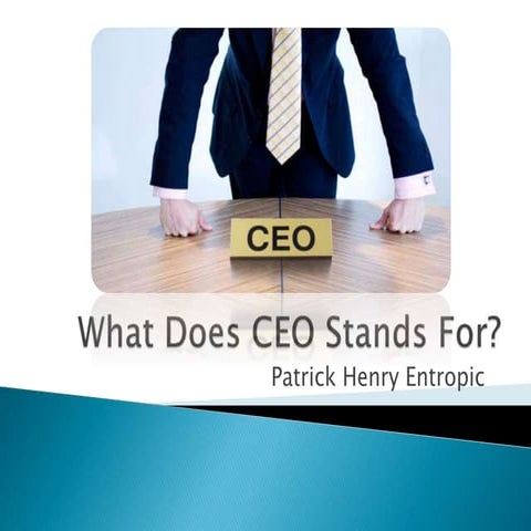The Chief Executive Officer or(CEO).pptx