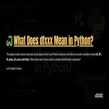 🐍 What Does dfxxx Mean in Python? - Updated | PDF