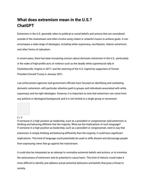 EXTREMISM A GENERAL CONCEPT | PPT