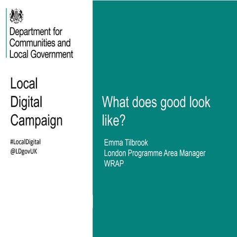 What does good look like? | Emma Tilbrook | November 2014 | PPTX