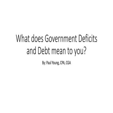 What does government deficits and debt mean to you.ppt