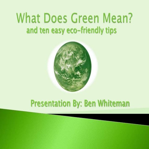 What Does Green Mean | PPTX