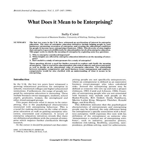 What does it mean to be enterprising | PDF