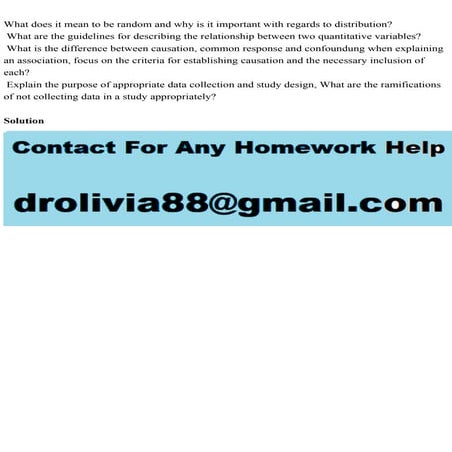 What does it mean to be random and why is it important with regards .pdf