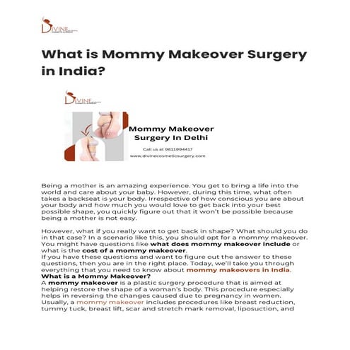 Mommy Makeover Indications – Mommy Makeover – QLLGGY