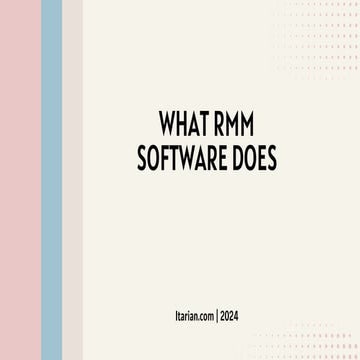 What Does RMM Stand For and How Does It Work | PPT