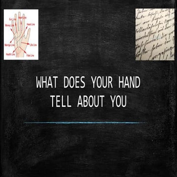 What does your hand tell about you | PPT