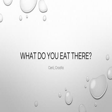 What do you eat there | PPT