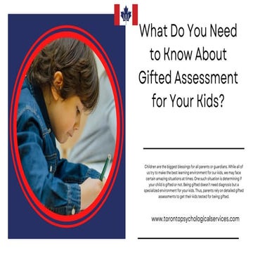 What do you need to know about gifted assessment for your kids? | PDF