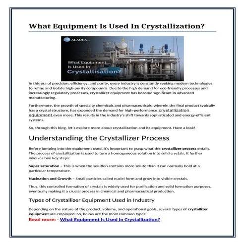 What Equipment Is Used In Crystallization.docx