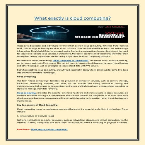 What exactly is cloud computing | EstNOC | PDF