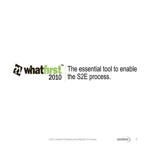 WhatFirst 2010 | PPTX