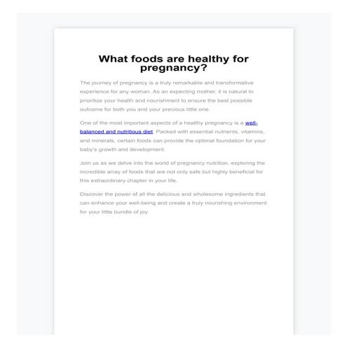 Introduction-to-Healthy-Eating-During-Pregnancy | PDF