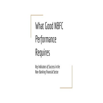 Defining Good NBFC Performance | PDF