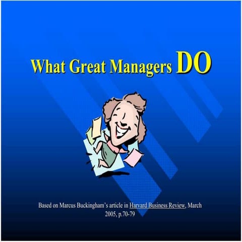 What great managers do | PPTX