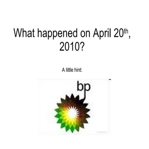 BP Social Media Response to Spill | PPT