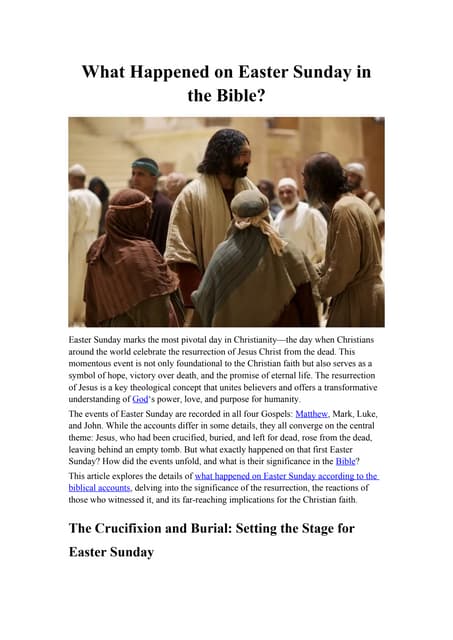 Betrayal, Crucifixion, Resurrection – The Full Easter Story in the ...