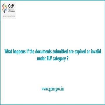 What happens if the documents submitted are expired or invalid under ...