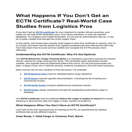 What Happens If You Don’t Get an ECTN Certificate.pdf