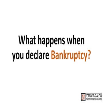 What happens when you declare bankruptcy? | PPT