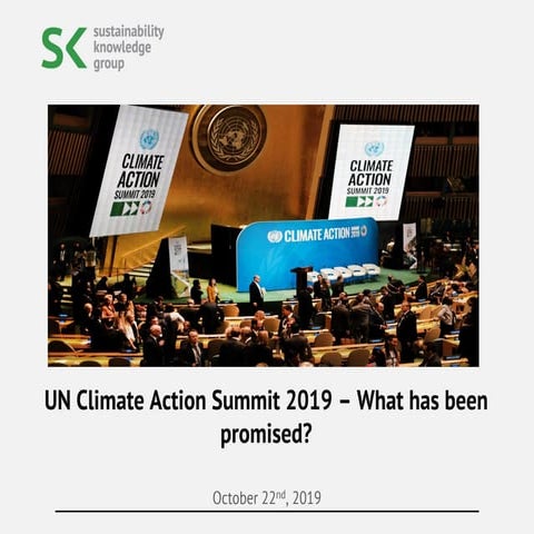 UN Climate Action Summit 2019 – What has been promised? | PPT