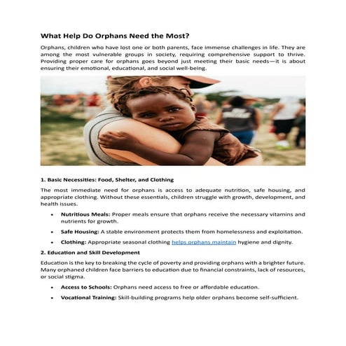 What help do orphans need the most in uk.pdf