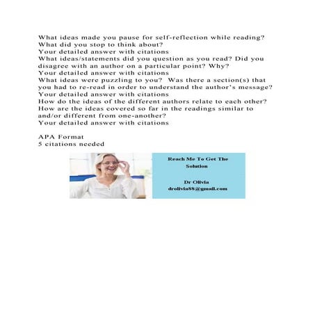 What ideas made you pause for self-reflection while reading What di.docx