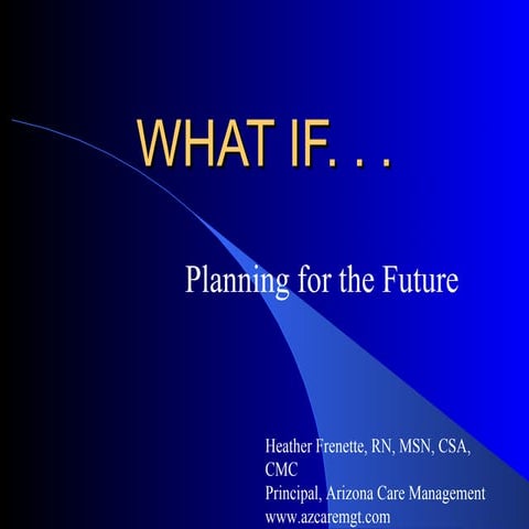 What if... Contingency Planning | PPT