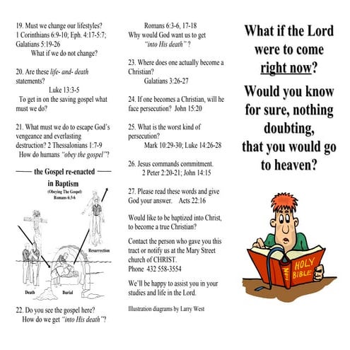 What if the lord were to come right now | DOC