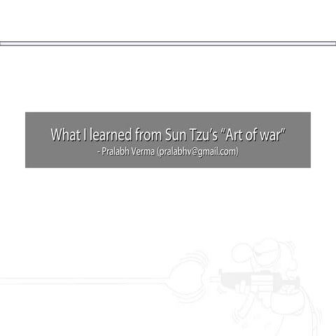What I Learned From Art Of War | PPT