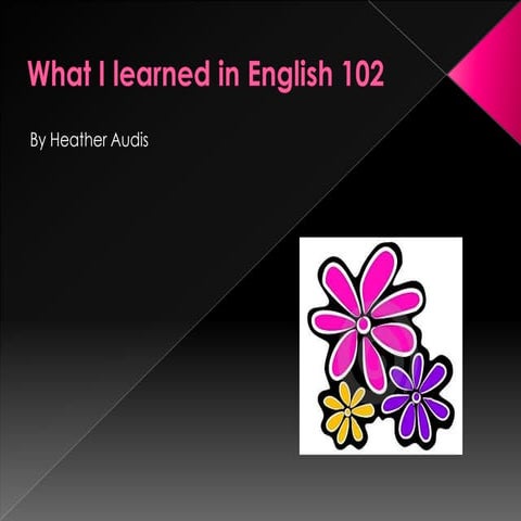 What i learned in english 102 | PPT