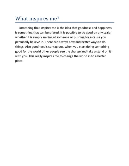 What inspires me | PDF