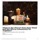Wicca and Weed - How Does Cannabis Work in the Occult | PDF