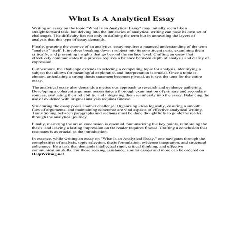 Narrative Analysis Essay Example | PDF
