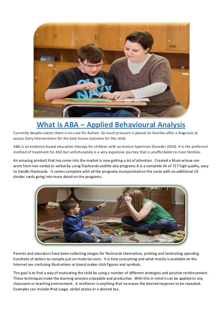 What is ABA – Applied Behavioural Analysis