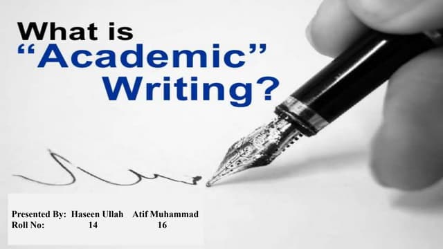 Introduction to Academic writing | PPTX