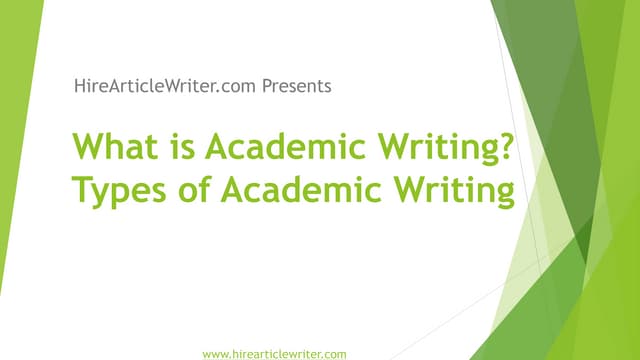 Introduction to Academic writing | PPTX