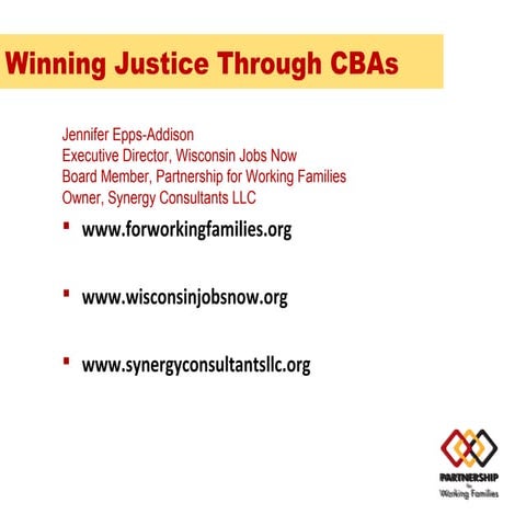 Winning a Community Benefit Agreement by Jennifer Epps-Addison, J.D. | PPT