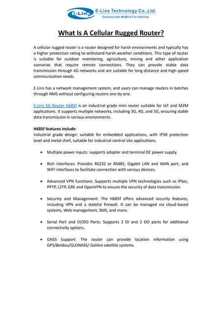 Wireless Communication Solution For Smart Factory System & E-Lins Router.pdf