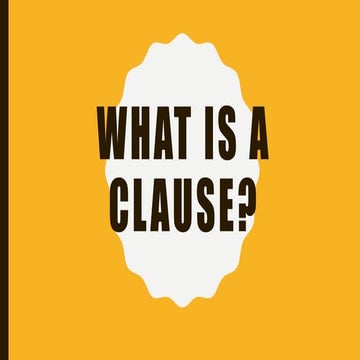 The Big Picture: Clauses and Phrases | PPTX