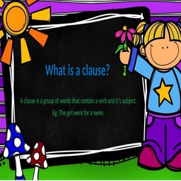 independent and dependent clause for young children | PPTX