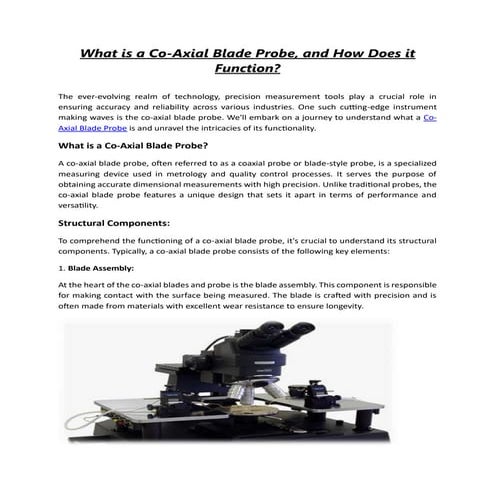 Ceramic Blade Probe Cards Maintenance Information - Semi-Probes, Inc | PDF