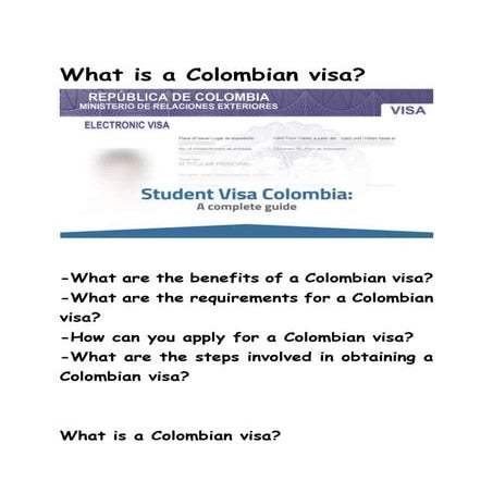 Colombian immigration regime | PDF