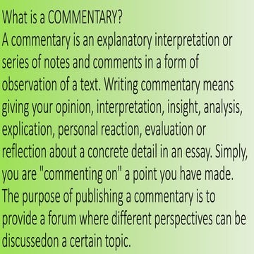 What is a COMMENTARY.pptx