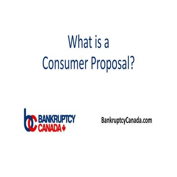 What is a Consumer Proposal? | PPT