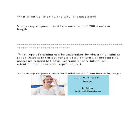 What is active listening and why is it necessaryYour essay re.docx