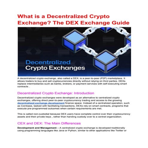 What is a Decentralized Crypto Exchange (1).pdf