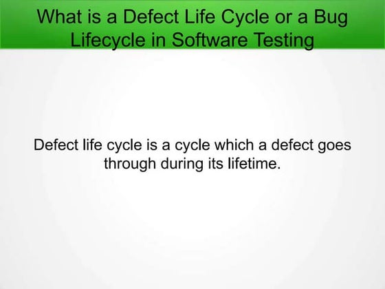 Software Testing Defectbug Life Cycle Complete Flow Chart Of Defect States Pdf